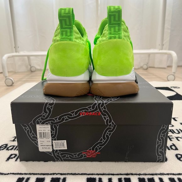 Versace | Shoes | Versace Chain Reaction Suede Cross Chain Lime Green ...